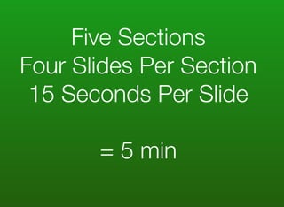 5 minute presentations | PDF