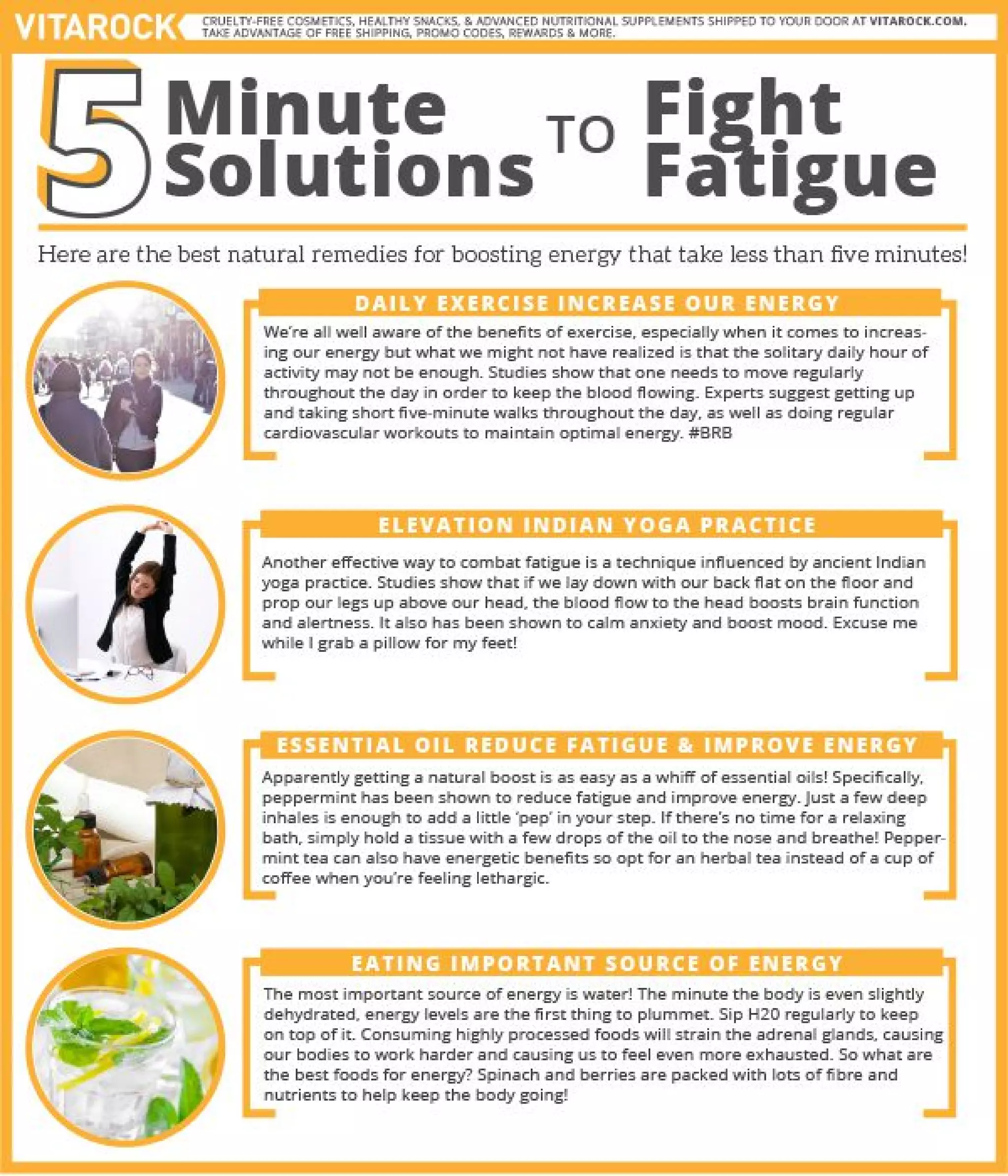 5 minute solutions to fight fatigue - Vitarock | PDF