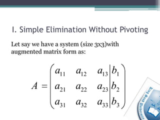 Gaussian Elimination Method | PPTX
