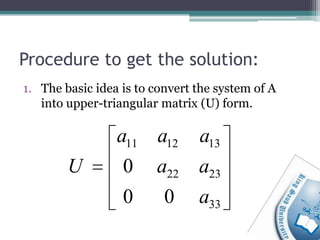 Gaussian Elimination Method | PPTX