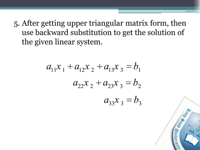 Gaussian Elimination Method | PPTX | Technology & Computing
