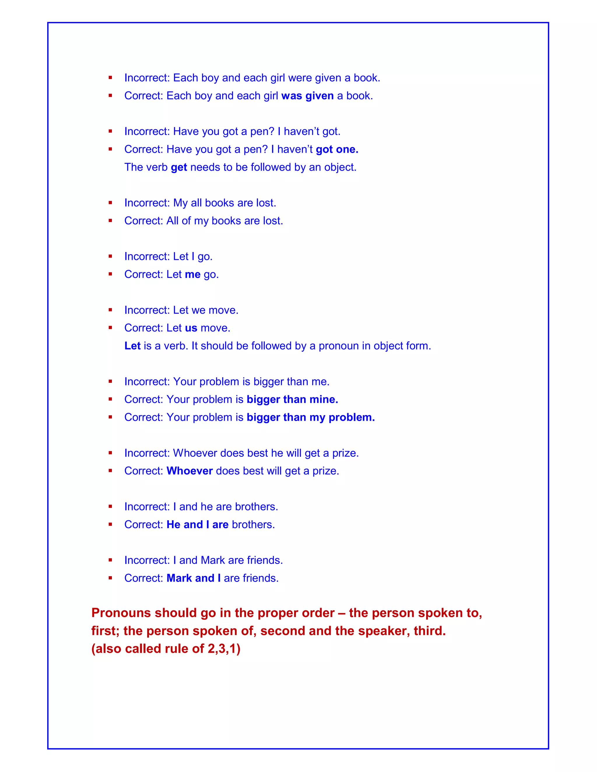 5 mistakes in use of pronouns | PDF