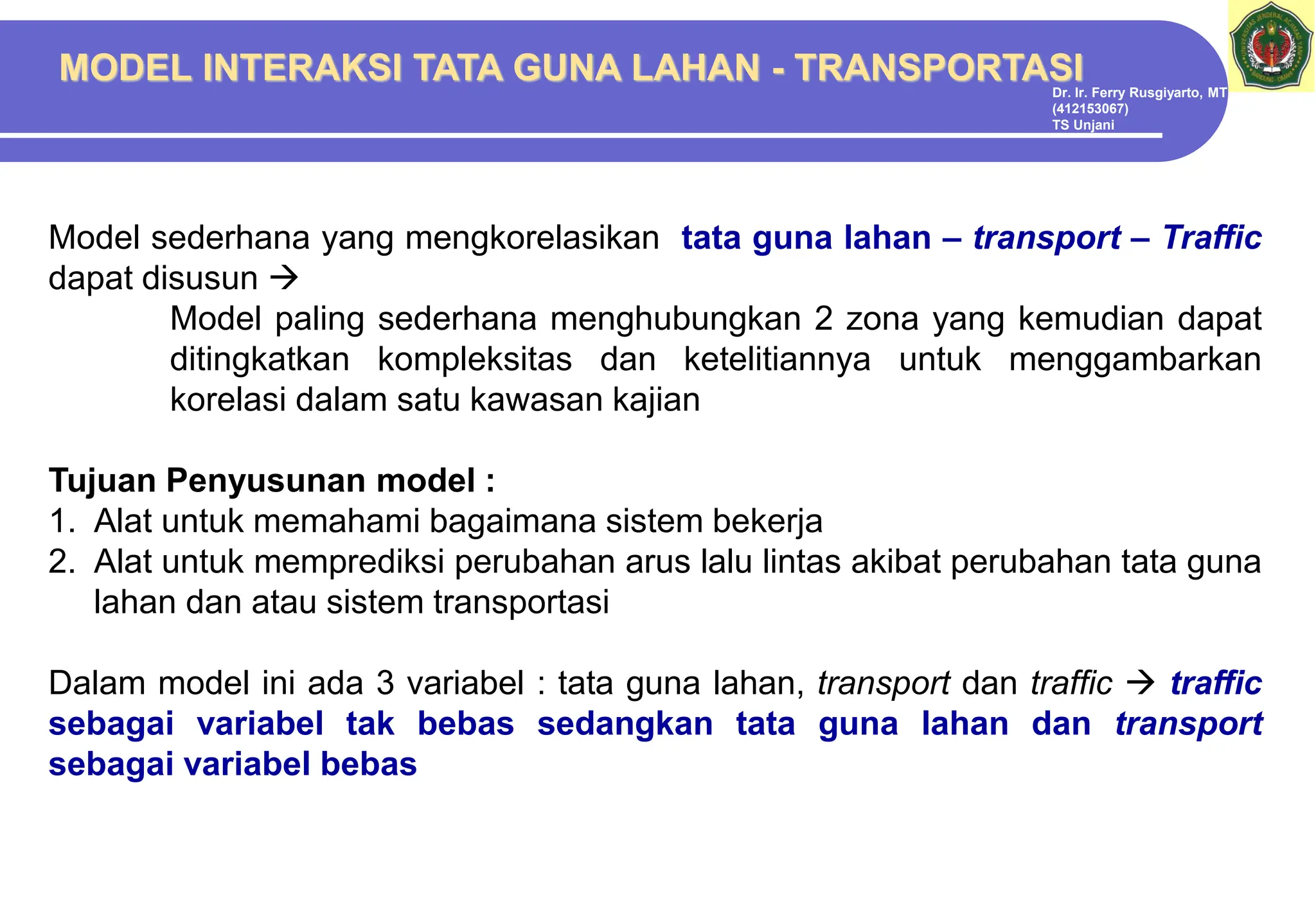 (5) Model Interaksi Tata Guna Lahan - Transportasi 34 (1).pdf | Free ...
