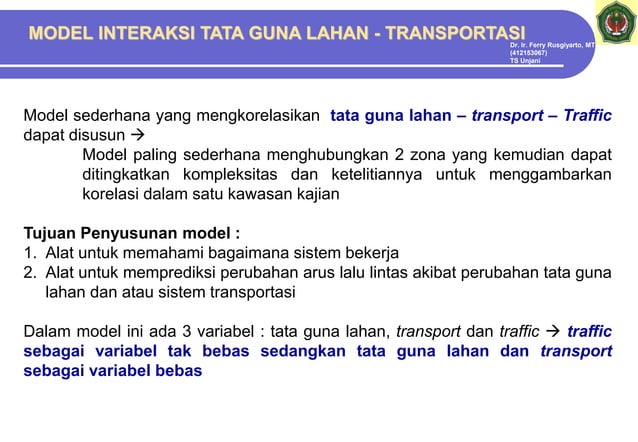(5) Model Interaksi Tata Guna Lahan - Transportasi 34 (1).pdf | Free ...