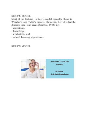 5 models of curriculum designelps 603 mid term examdr. miche | PDF