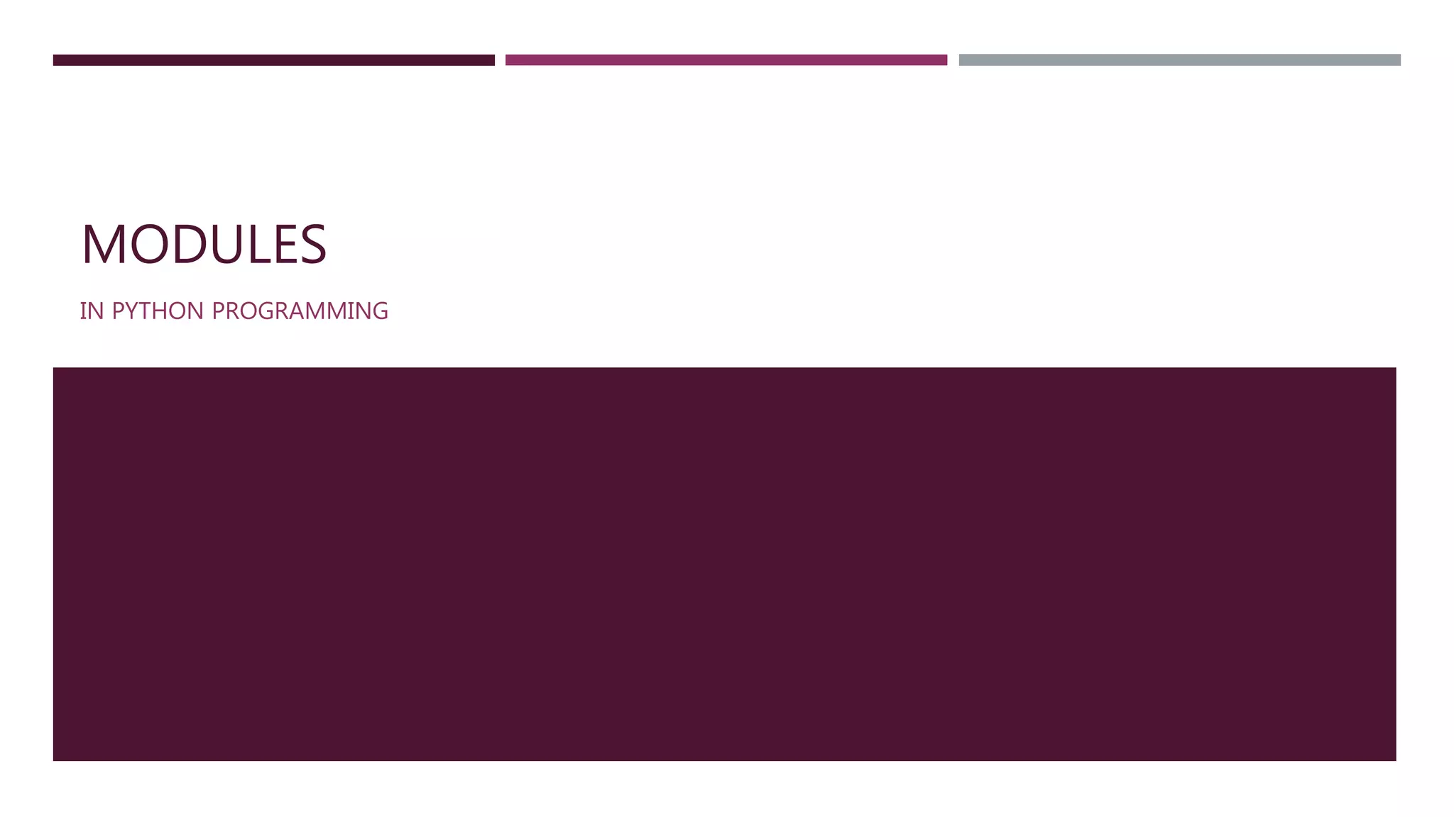 Modules In Python Programming Ppt 7794