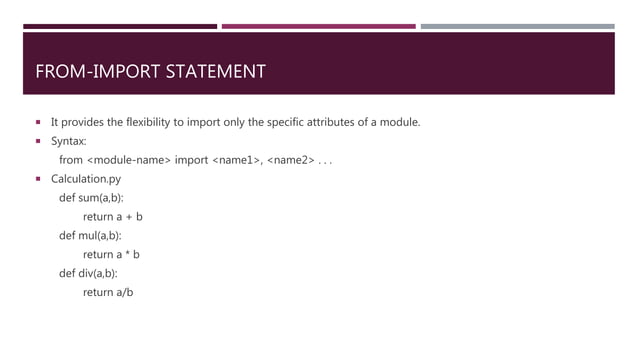 Modules in Python Programming | PPTX | Programming Languages | Computing