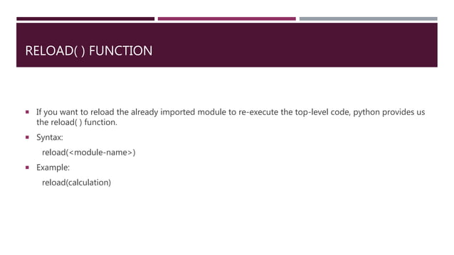 Modules In Python Programming Pptx Programming Languages Computing