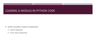 Modules in Python Programming | PPT
