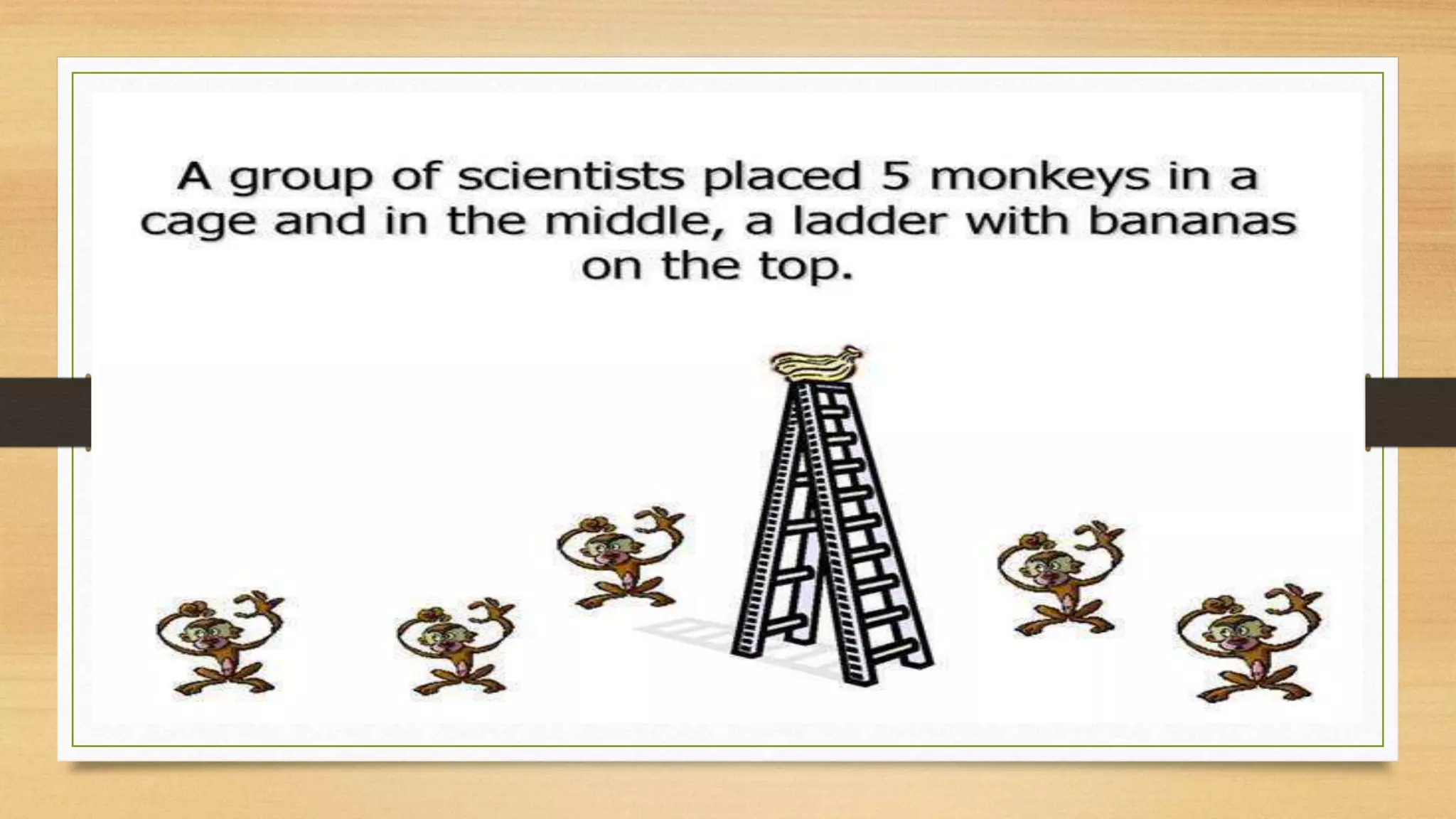 5 monkeys and a ladder | PPTX