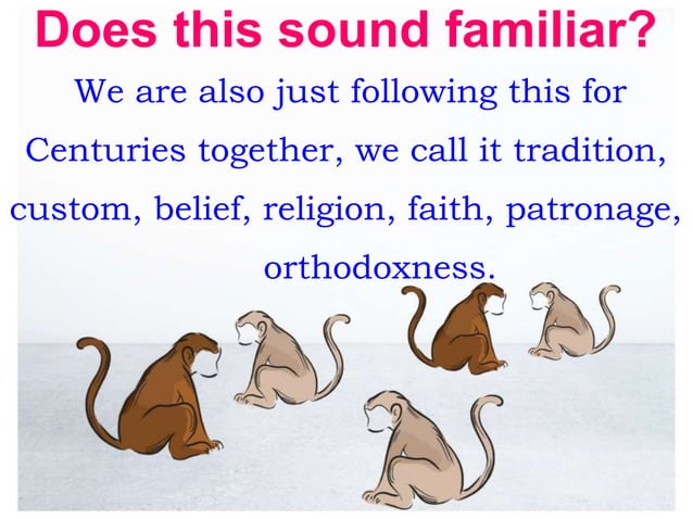 5 monkeys experiment pgp viva vvit | PPTX