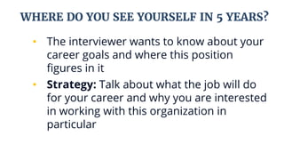 5 Most Common Interview Questions And Their Answers | PPTX