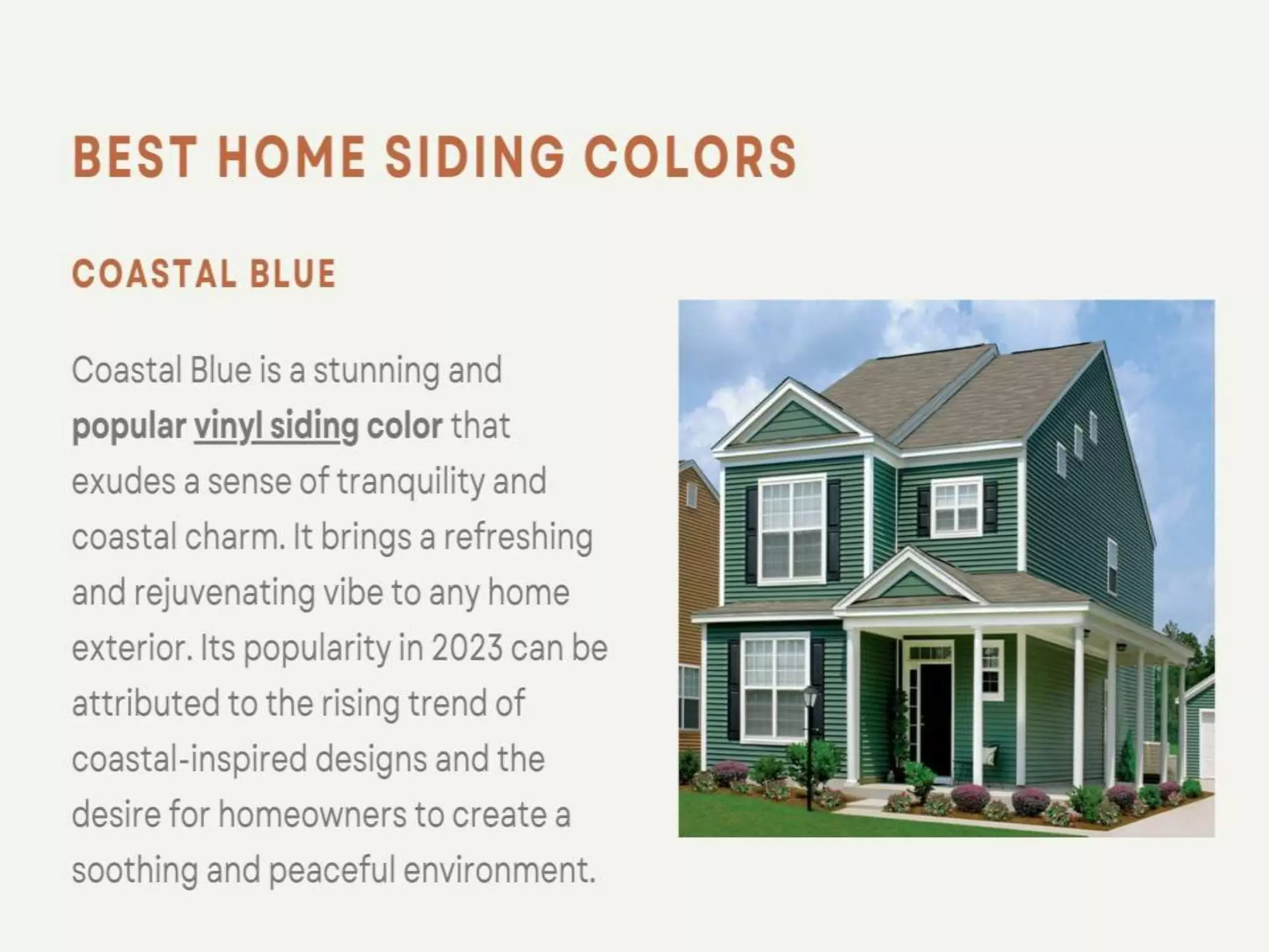 5 Most Popular Home Siding Colors in 2023 | PPTX | Home Improvement ...