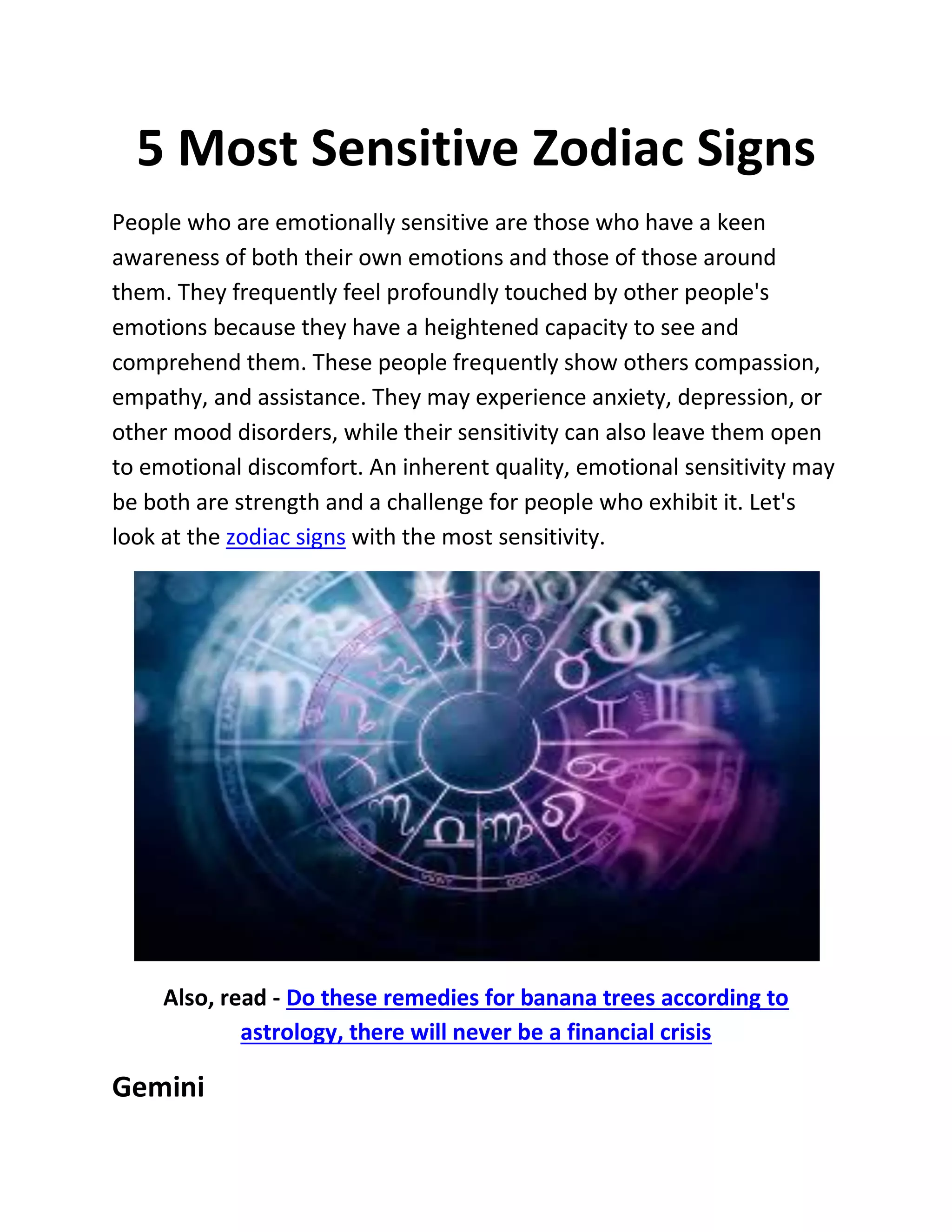 5 Most Sensitive Zodiac Signs. | PDF