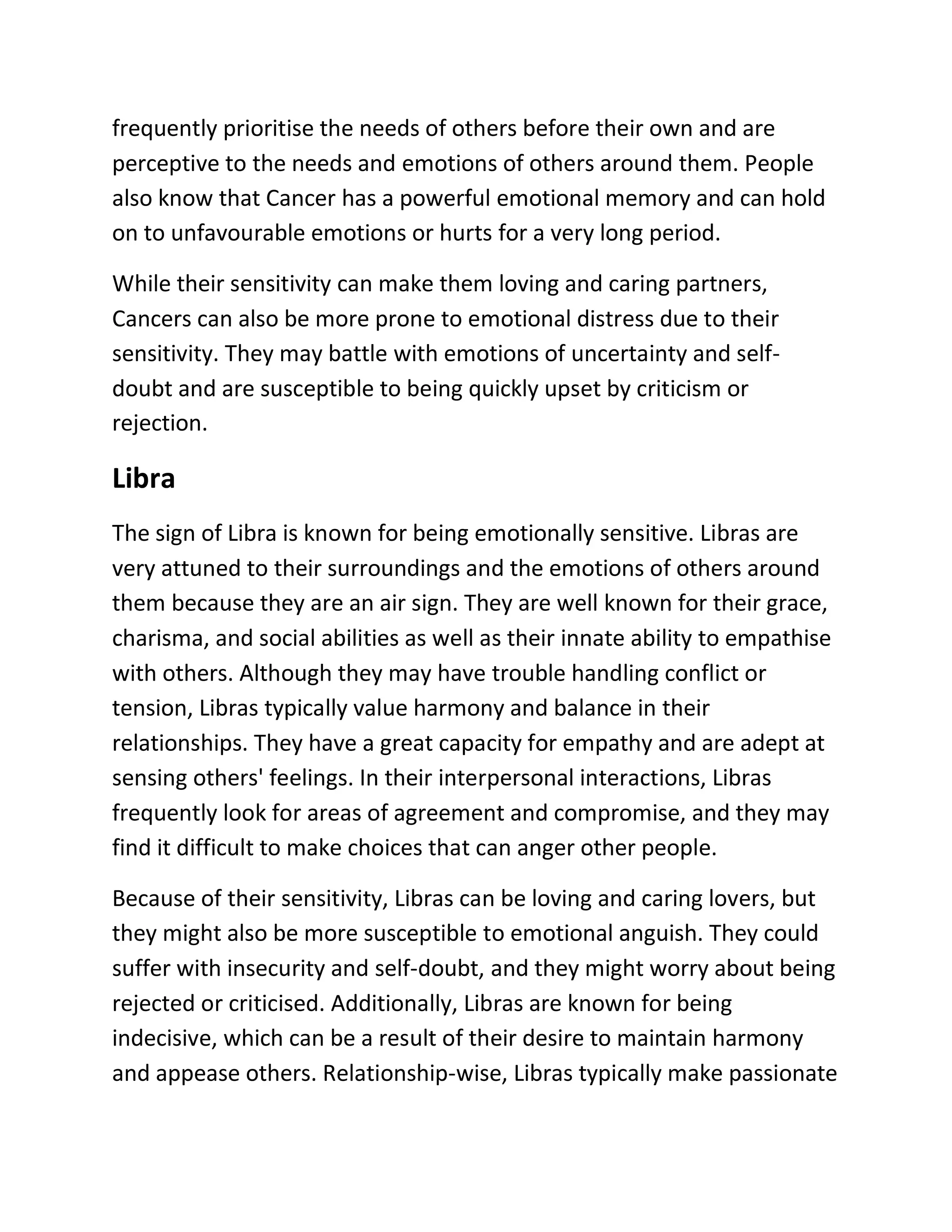 5 Most Sensitive Zodiac Signs. | PDF