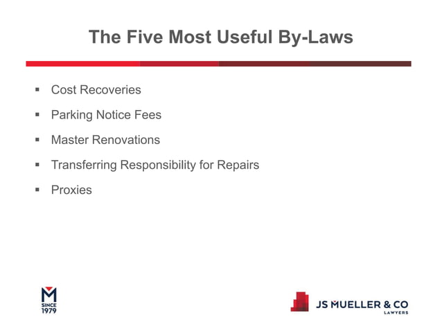 The 5 Most Useful Strata By-laws | PPT