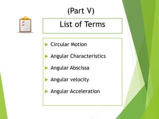 5 motion of a particle in a plane (part v) | PPTX