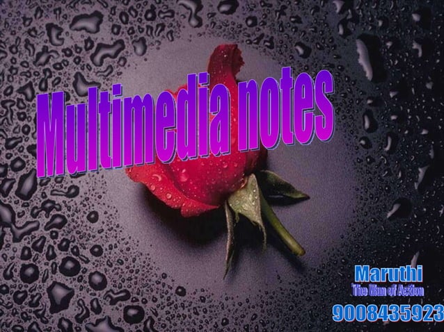 5) multimedia notes | PPS | Technology & Computing