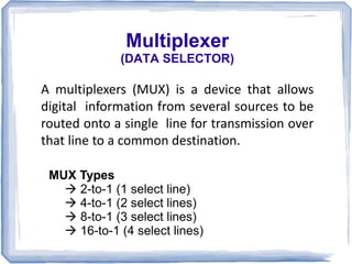multiplexers and demultiplexers | PPT