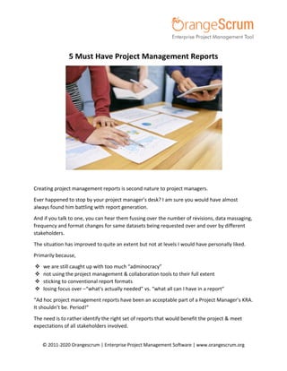 5 must have project management reports | PDF