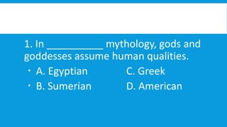 5_Mythology and Folklore.pptx | Religion & Spirituality