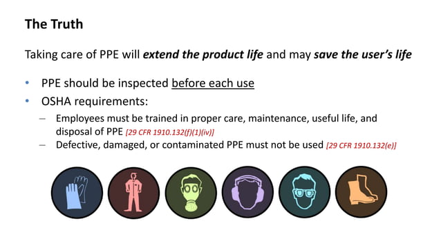 5 Myths 5 Facts About Personal Protective Equipment (PPE) | PPTX