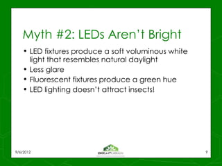 5 Myths Of Led Lighting Linkedin | PPTX