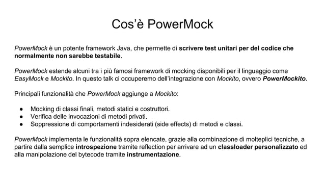 PowerMock TDD User Group Milano | PPTX