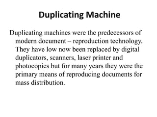 Reprographic Equipment And Teaching Machines and Programmed Learning | PPTX