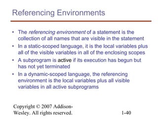 5 Names, bindings,Typechecking and Scopes | PPT