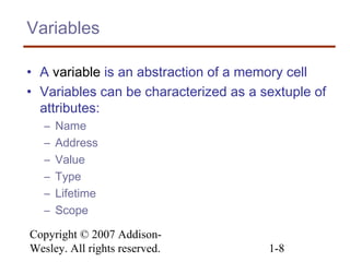 5 Names, bindings,Typechecking and Scopes | PPT