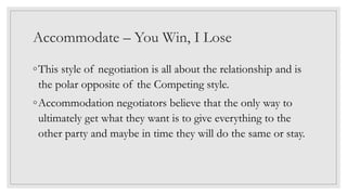 5 Negotiation Styles You Must Know | PPTX