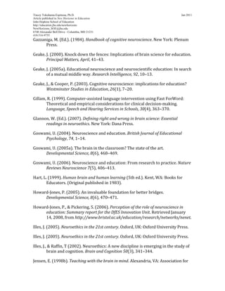 A Brief History of the Science of Learning, Part 2. By Tracey Tokuhama ...