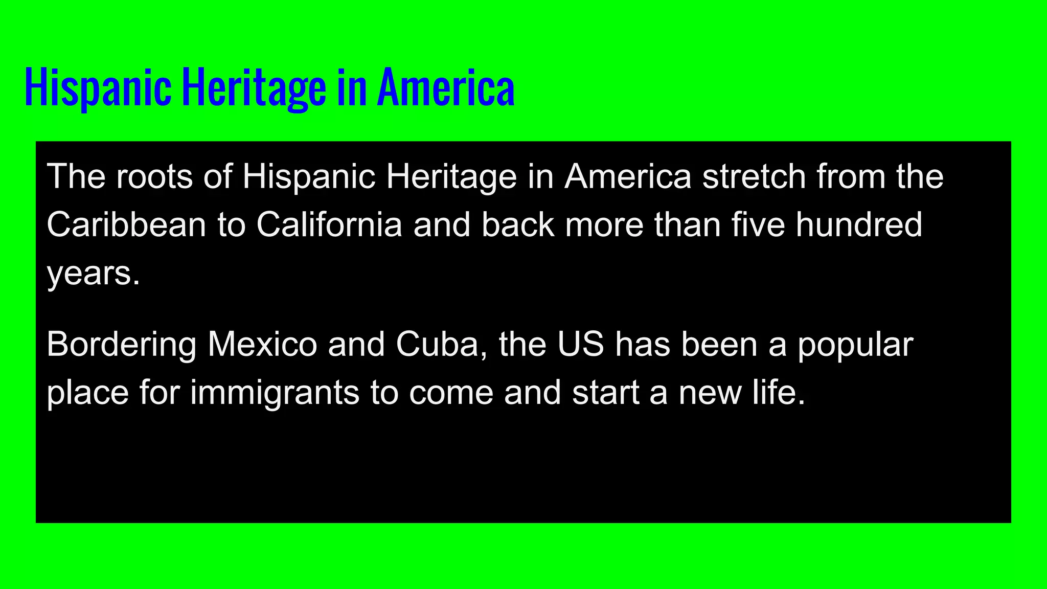 5th grade: Hispanic Heritage Project | PPTX