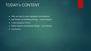 5 normal forms in relational database theory | PPTX