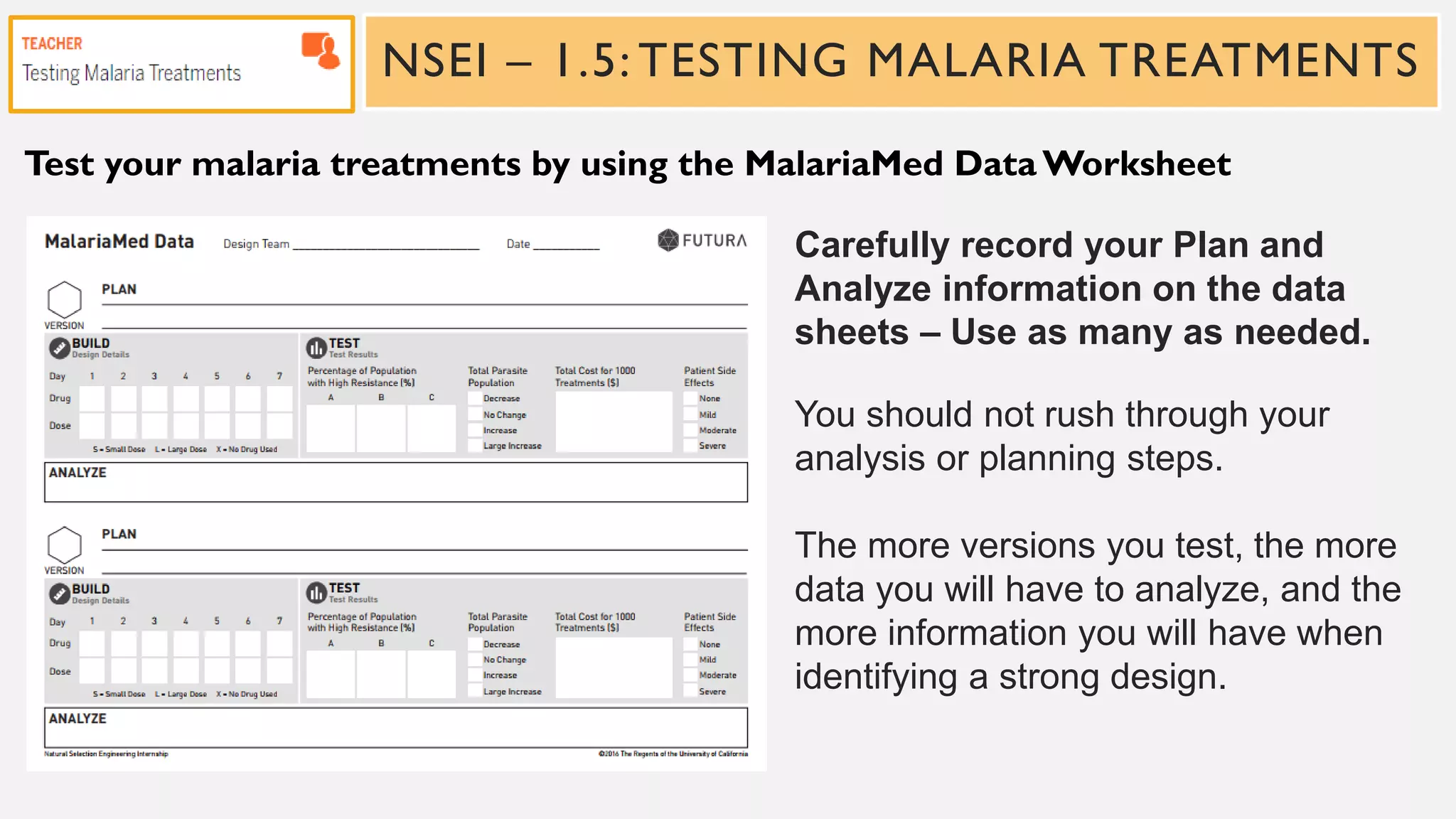 Designing Malaria Treatments | PDF