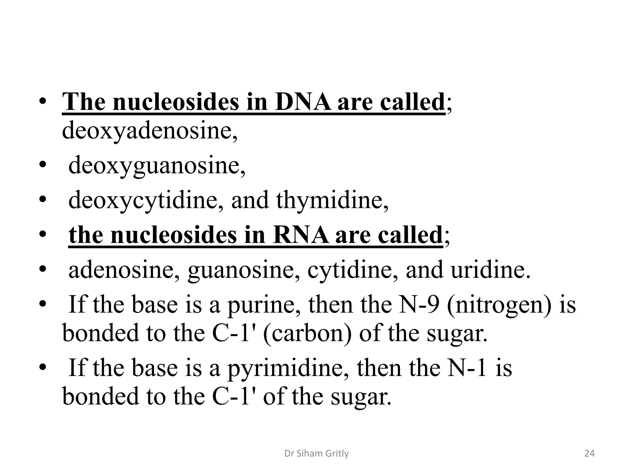 5 nucleotides and nucleic acids lecture | PPTX