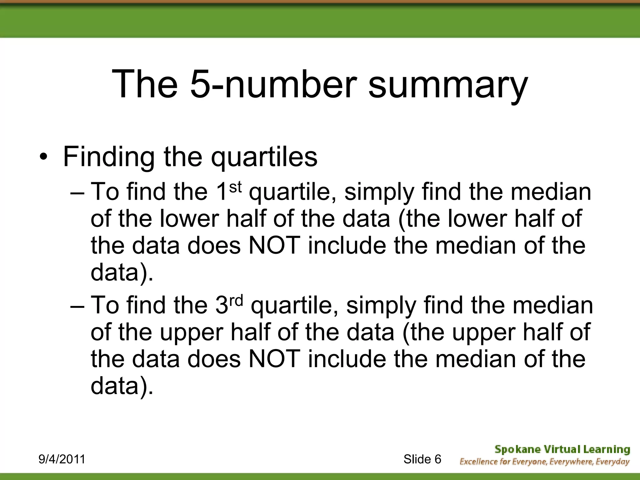 5 Number Summary | PDF