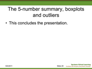 5 Number Summary | PDF