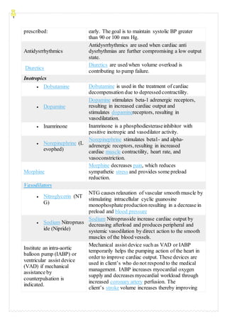 (5) nursing care plans (ncp) for cardiogenic shock | DOCX