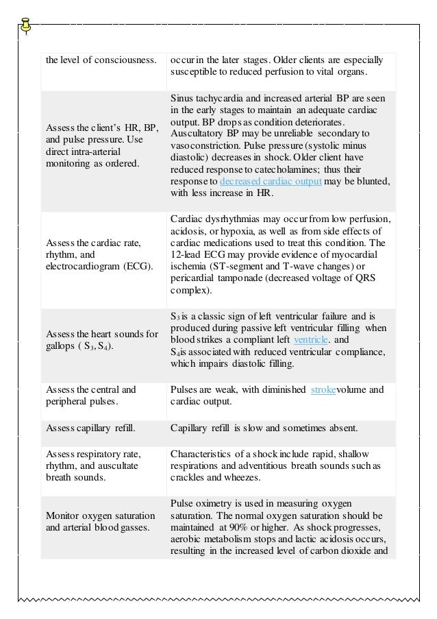(5) nursing care plans (ncp) for cardiogenic shock