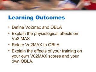OBLA and VO2 max testing | PPT