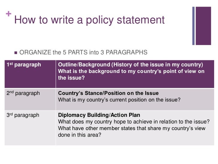 Evaluating Policy Statements Evaluating Policy Statements