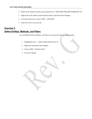 ( 5 ) Office 2007 Create A Business Data Catolog | PDF