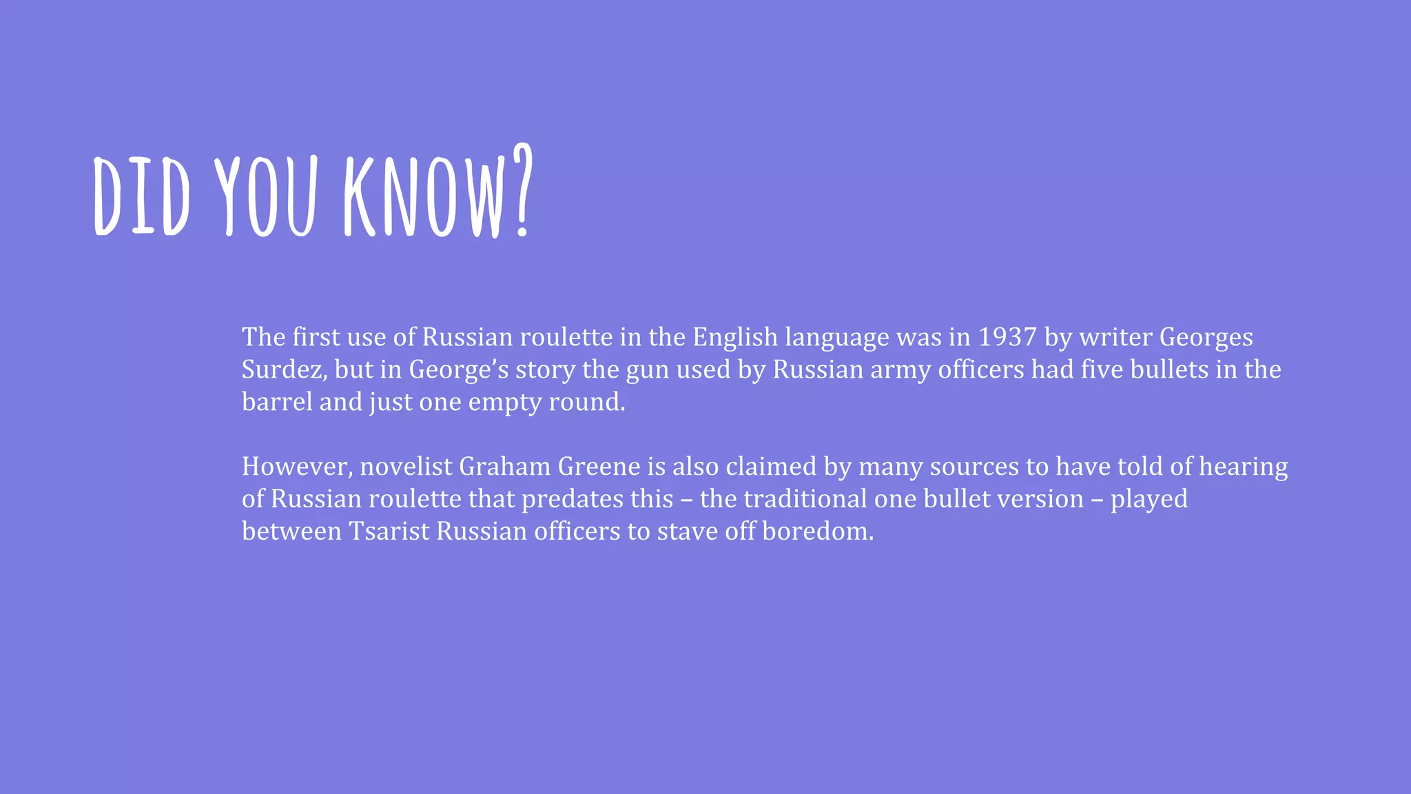5 of the weirdest russian roulette games ever! | PDF