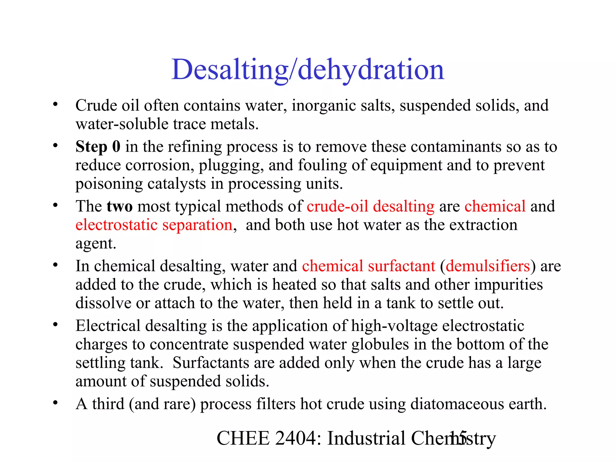 Oil Refinery - Processes | PPT