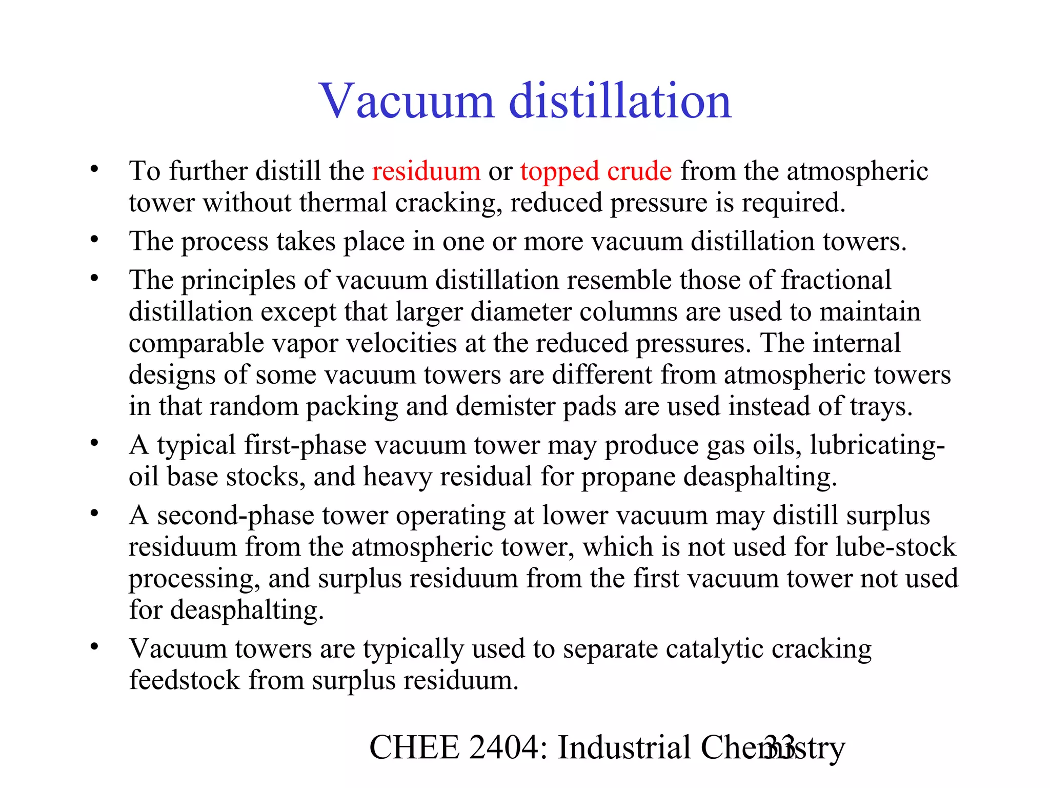 Oil Refinery - Processes | PPT