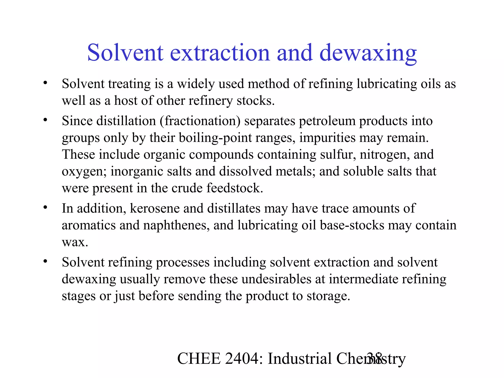 Oil Refinery - Processes | PPT