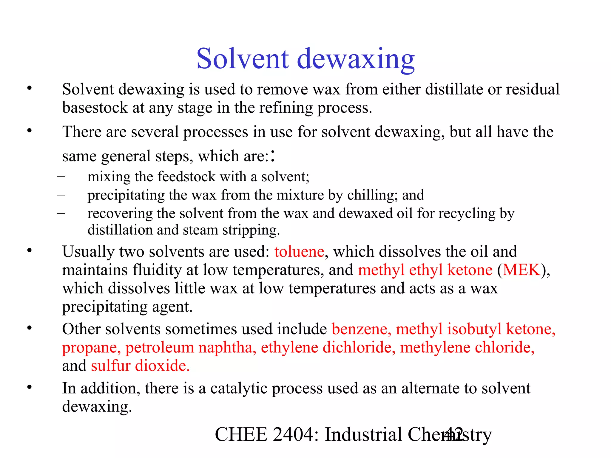 Oil Refinery - Processes | PPT