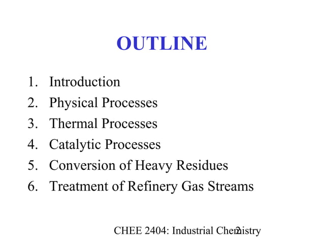 Oil Refinery - Processes | PPT | Chemistry | Science